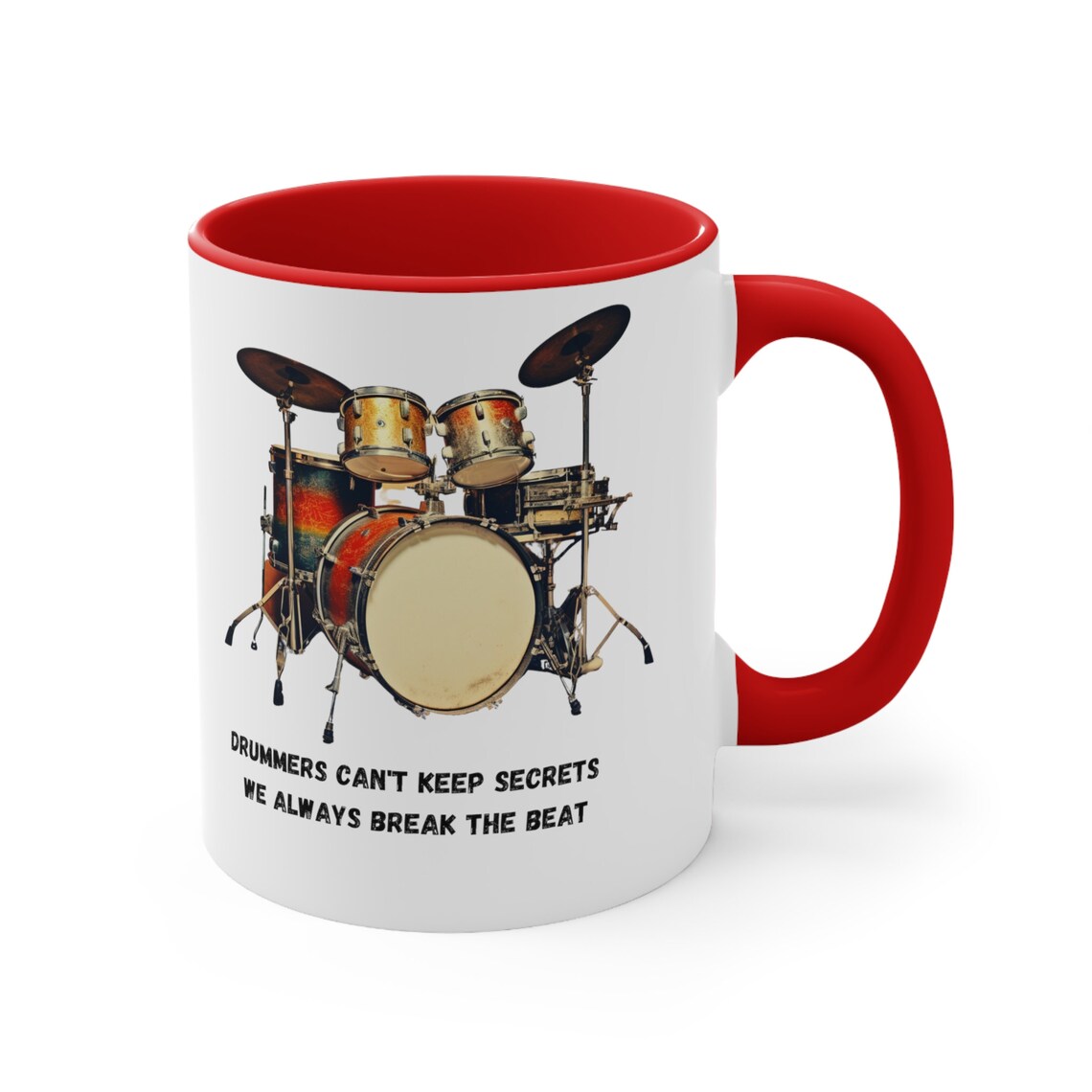 Color Mug, Personalized Drum Mug, Birthday Gift, Drum Player Gift ...