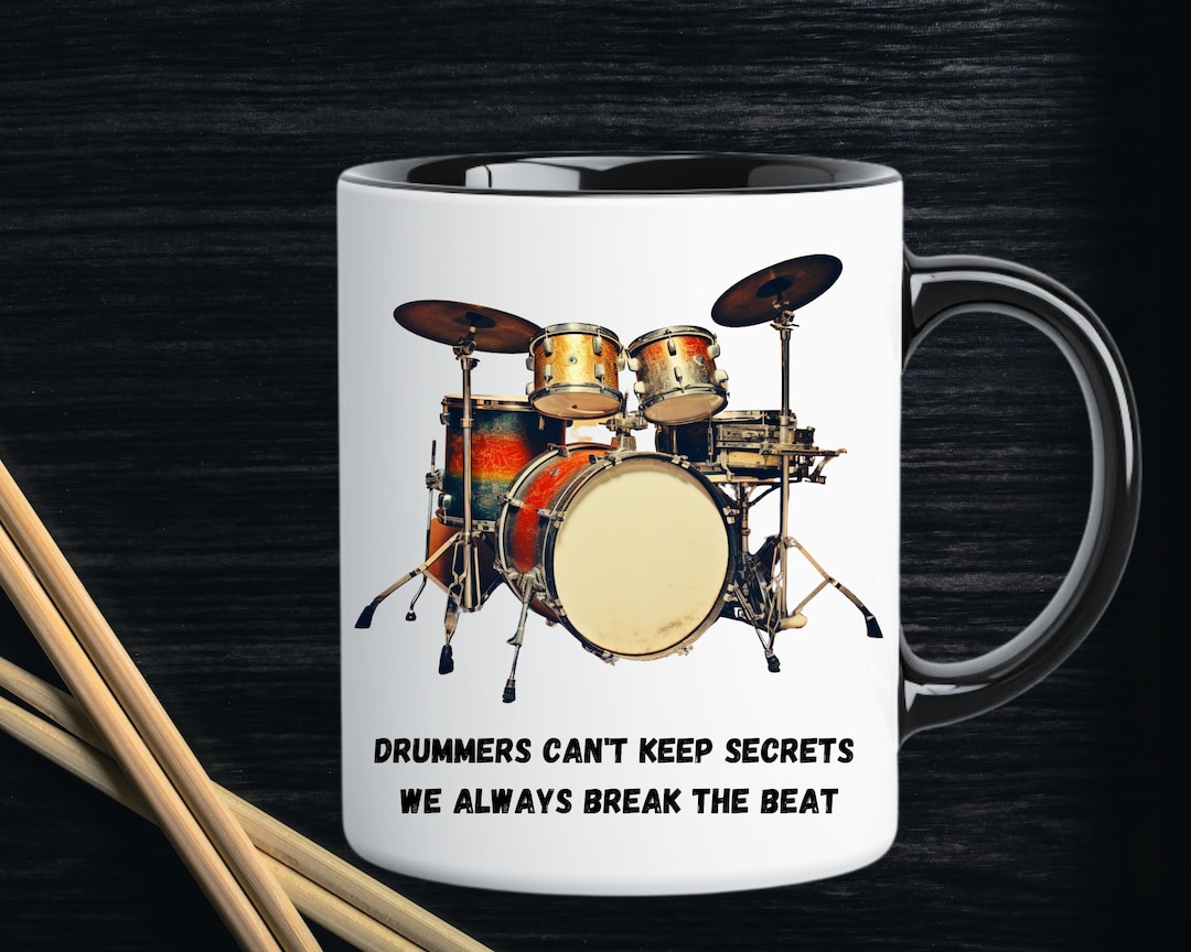 Color Mug, Personalized Drum Mug, Birthday Gift, Drum Player Gift ...