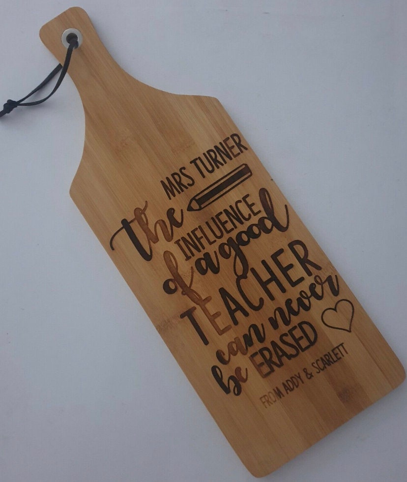 Personalised Bamboo Engraved Serving Board Teachers Gift - Etsy