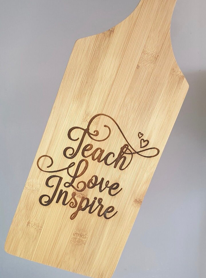 Personalised Bamboo Engraved Serving Board Teachers Gift - Etsy