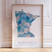 Minnesota State Map for Office, Home, & Gift - Minnesota State Travel ...