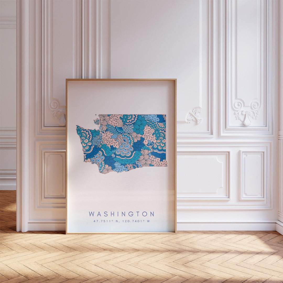 Washington State Map for Office, Home, & Gift - Washington State Travel ...