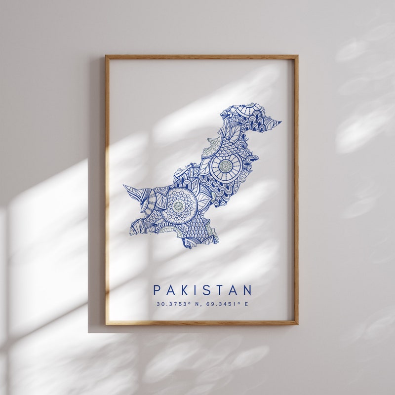 New Pakistan Map - Etsy UK