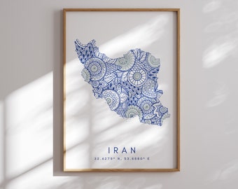 Vietnam Map Print Minimal Style Pastel Blue Wall Art, Vietnam Art Print ...