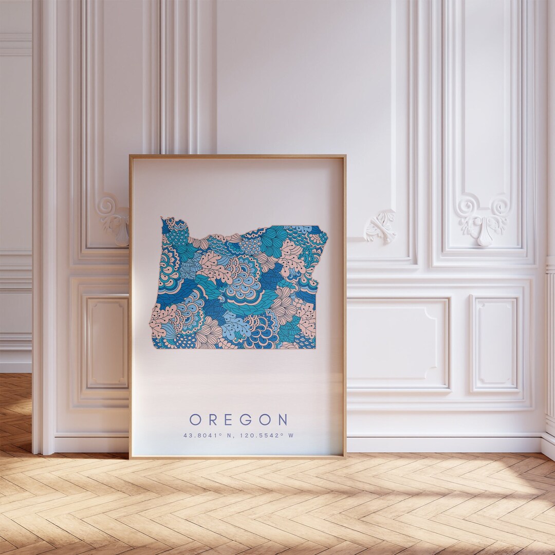 Oregon State Map for Office, Home, & Gift - Oregon State Travel Map ...