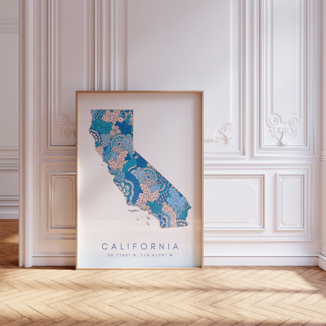 California State Map for Office, Home, & Gift - California State Travel ...