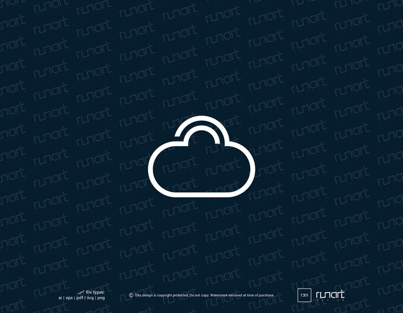 Cloud-shaped Logo: Unique Design for Your Business or Your Client. 100% ...