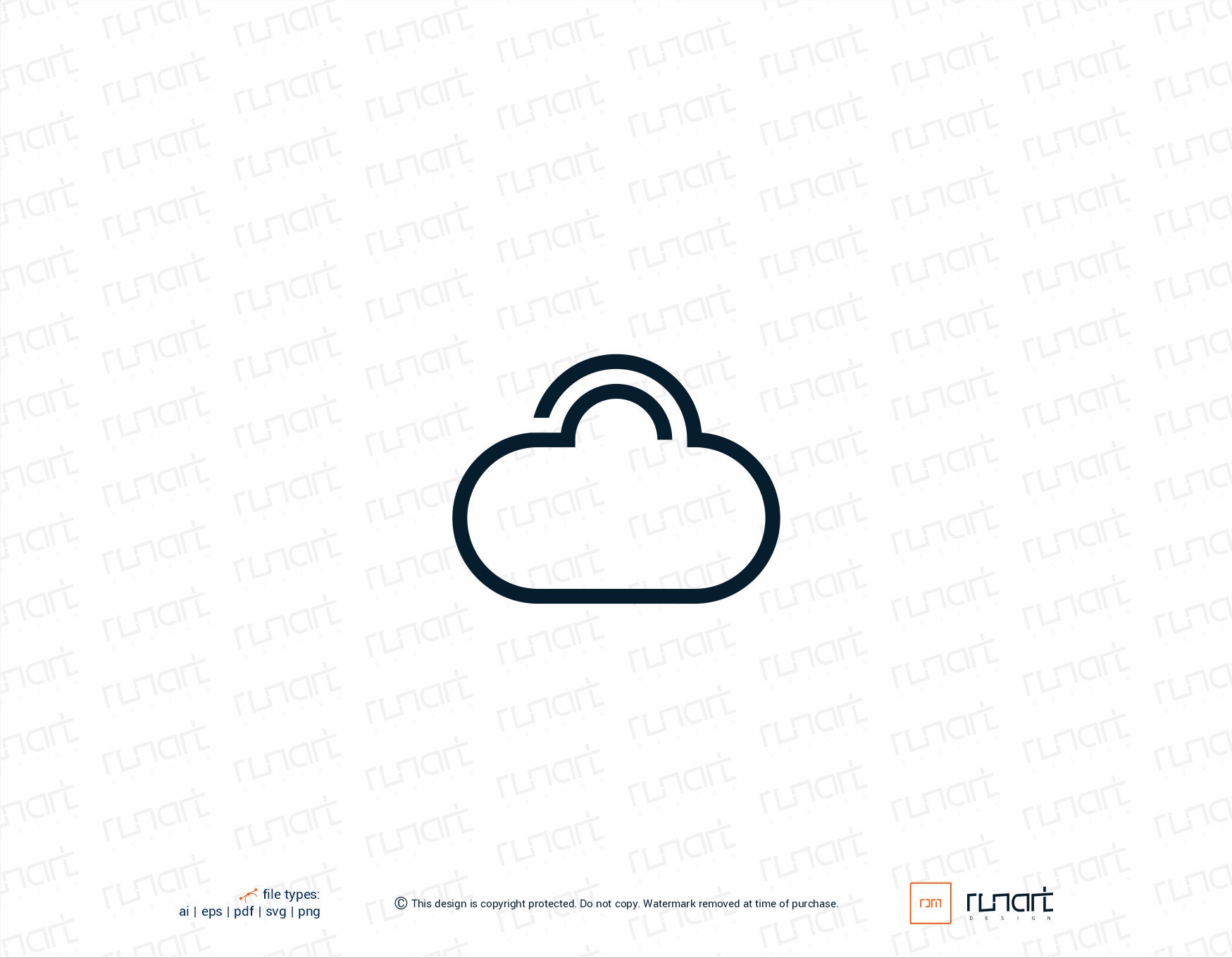 Cloud-shaped Logo: Unique Design for Your Business or Your Client. 100% ...
