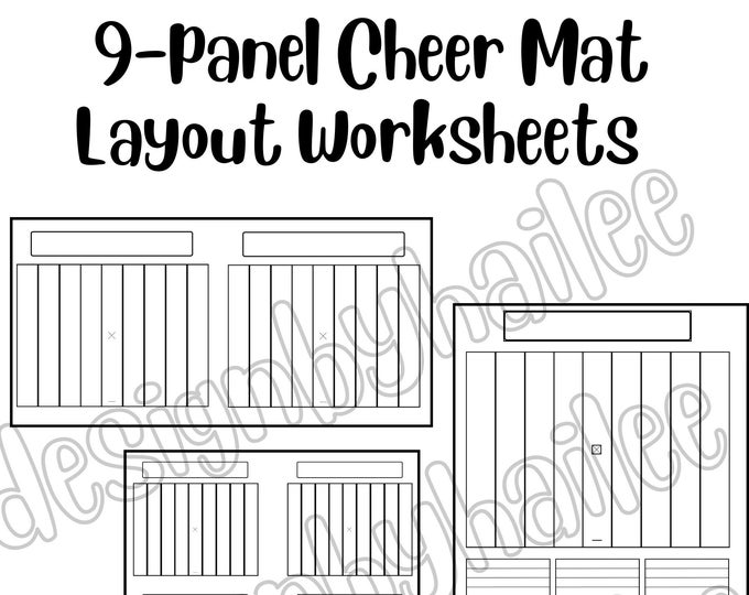 Cheer Mat Layout Worksheets PDF - Etsy