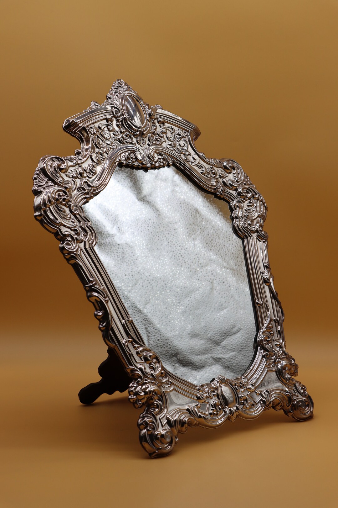 Rare Luxury Sterling Silver Rococo Mirror – Aristocratic Collector’s ...