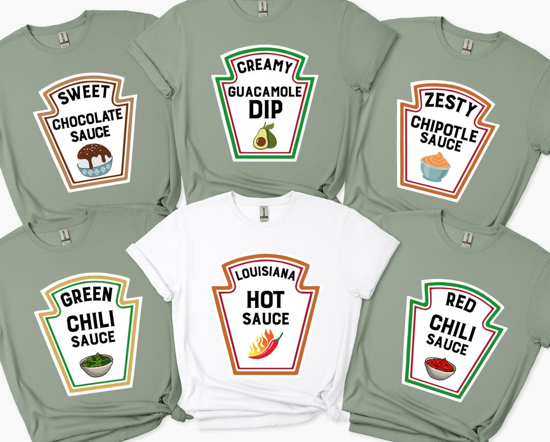 Group Condiments Shirt, Matching Halloween Costume, Adult Costume Party ...