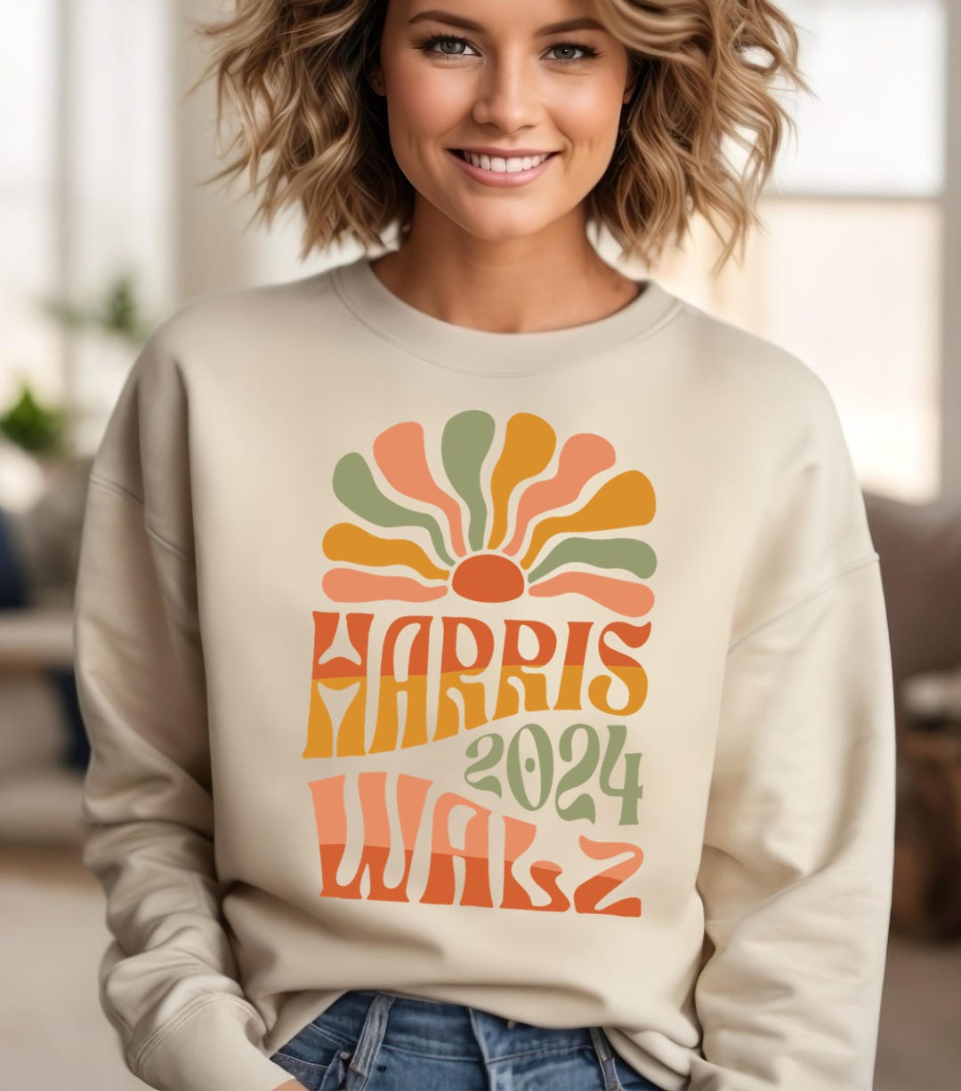 Harris Walz 2024 Sweatshirt, I'm Voting for Kamala Harris Sweatshirt ...