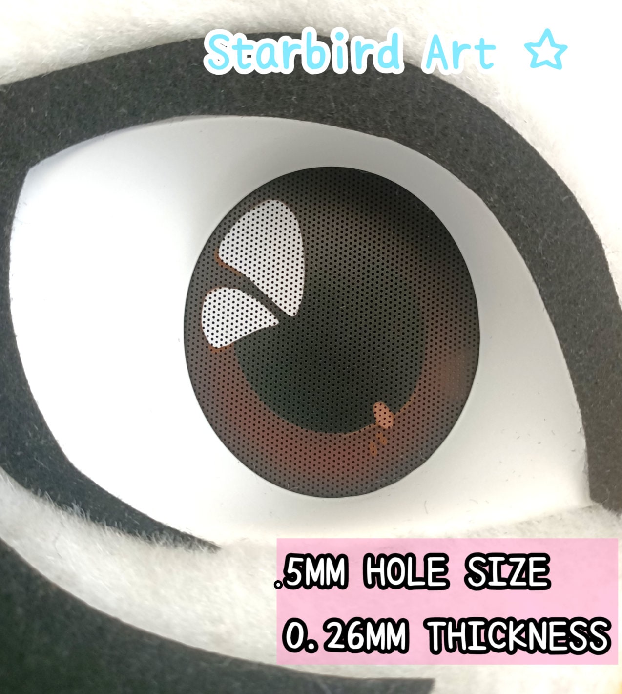 Furry Mask 10 Sheets Fursuit Eye Mesh 30x20 Cm Plastic Mesh Canvas ...