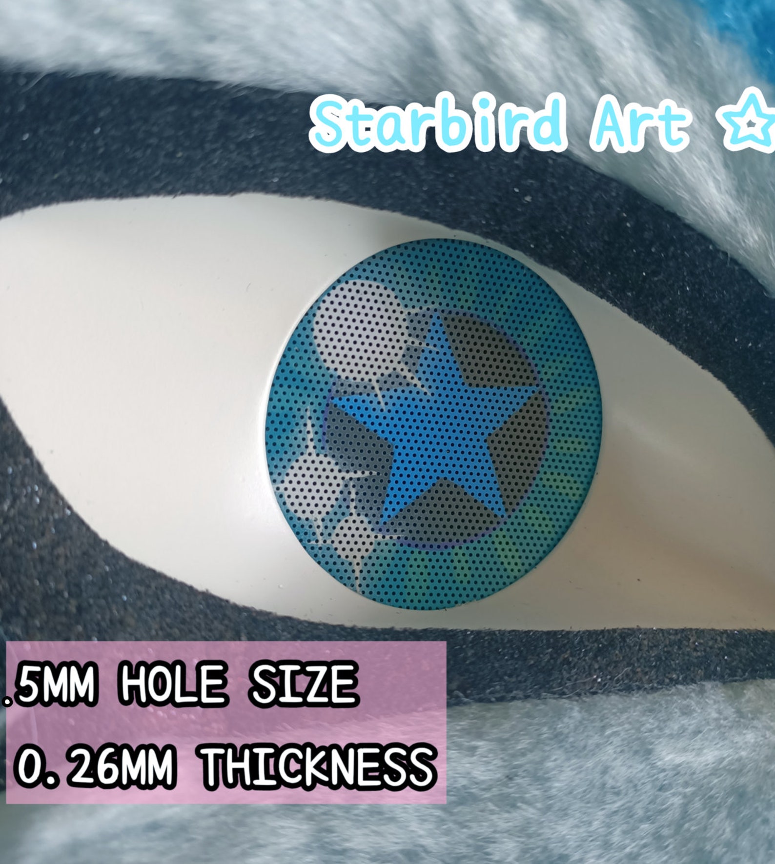 Fursuit Eye Mesh .5mm Pvc Dye Sublimation, Airbrush, Hand Painting - Etsy