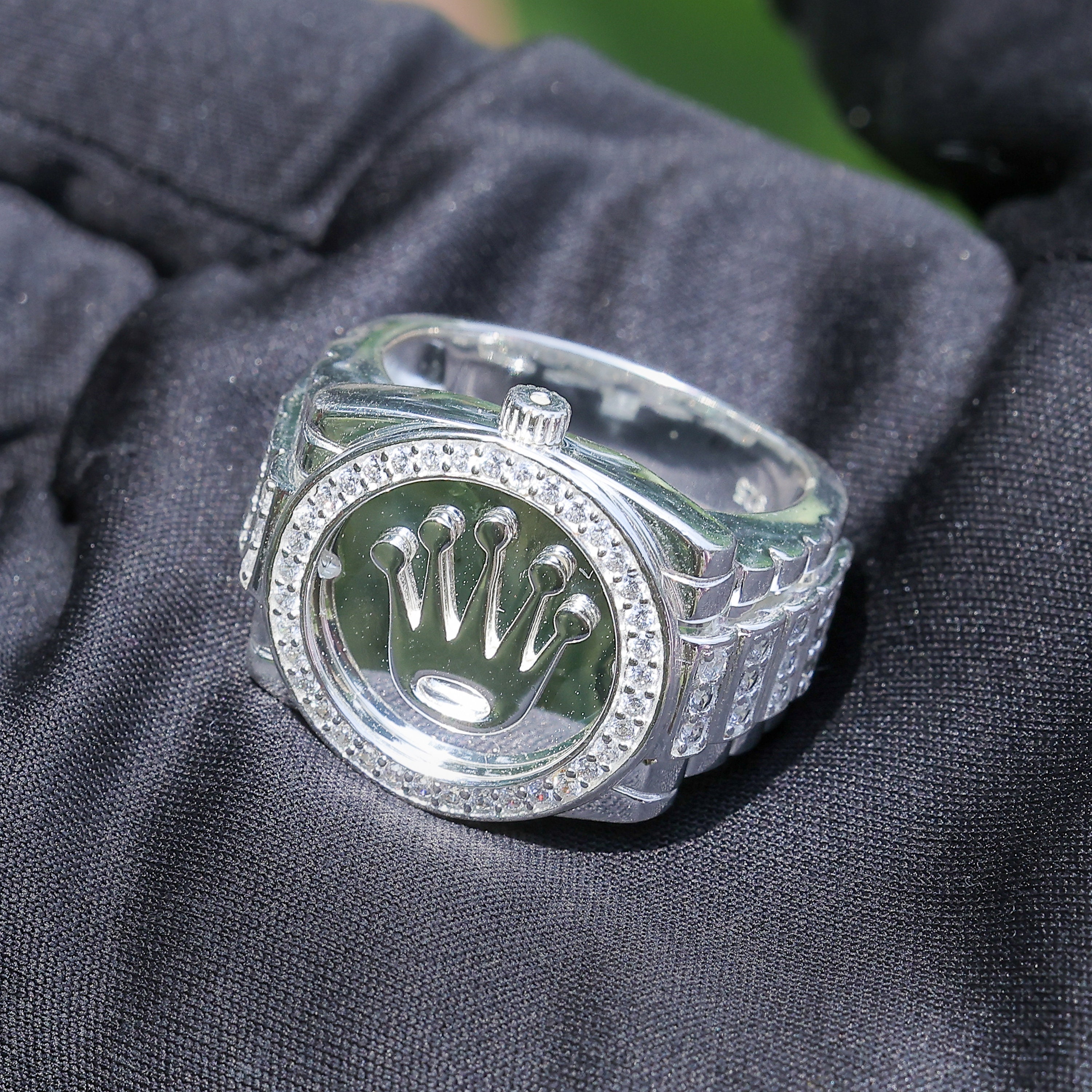 King Crown Anillo de hombre Iced Out Crown Ring Diamond Hip Hop Crown ...