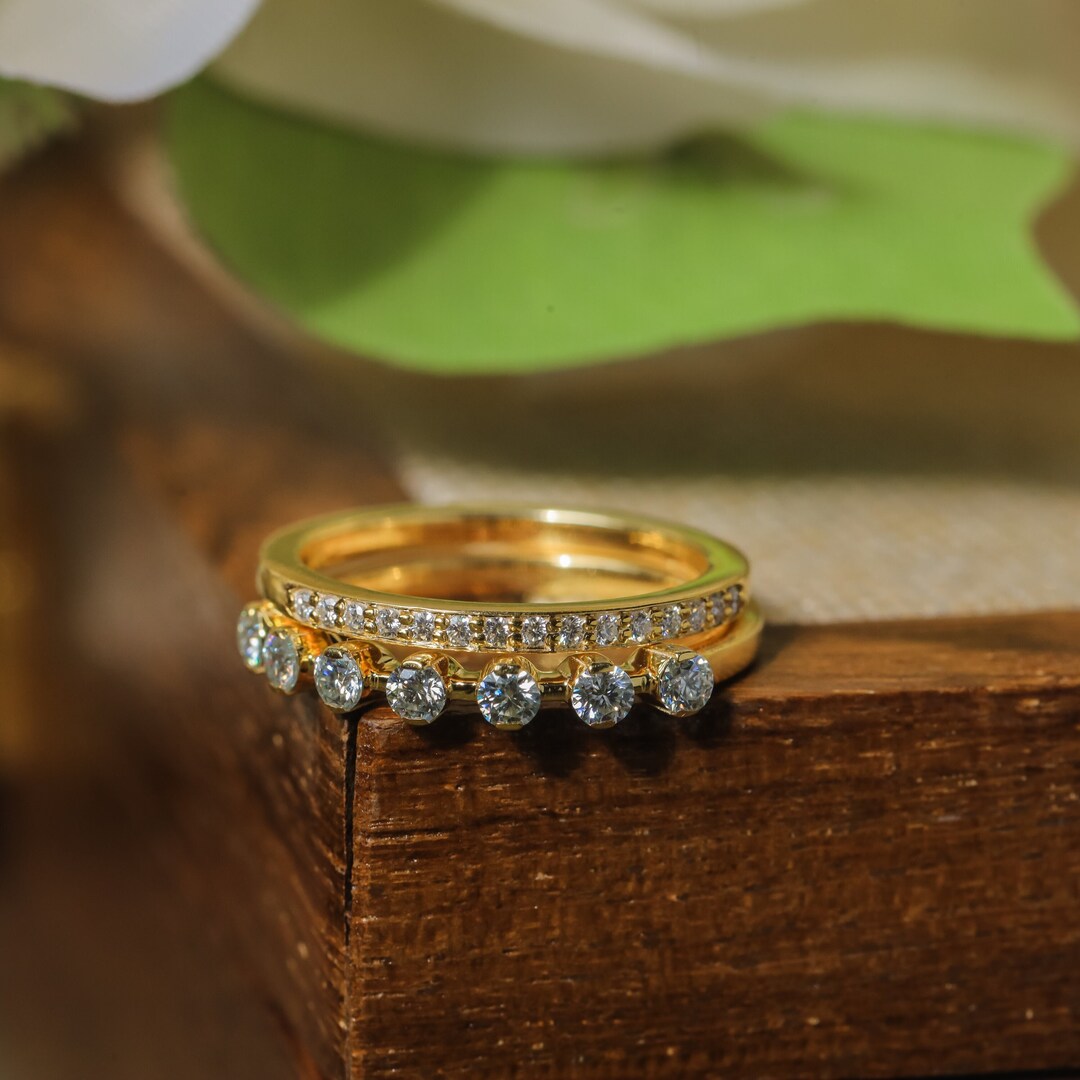 Vintage Half Eternity Matching Bands 1.40 MM/2.5 MM Bands - Etsy