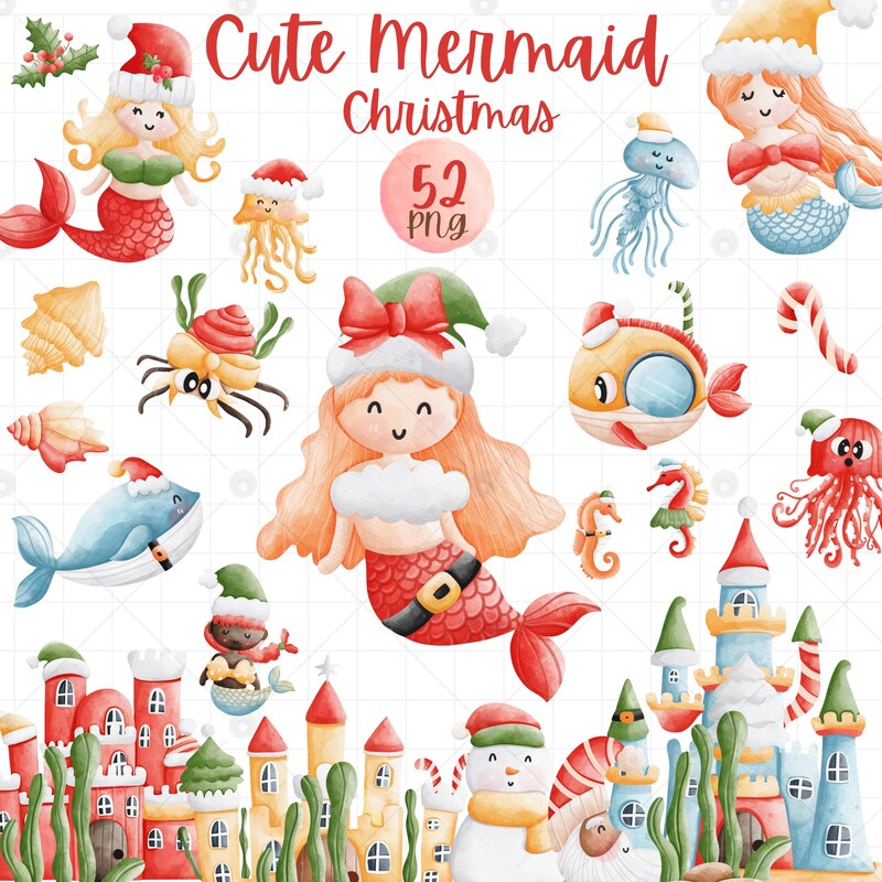 Christmas Mermaid - Etsy
