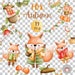 Watercolor Autumn Fox PNG Clipart Bundle, Fall Fox PNG Clipart ...