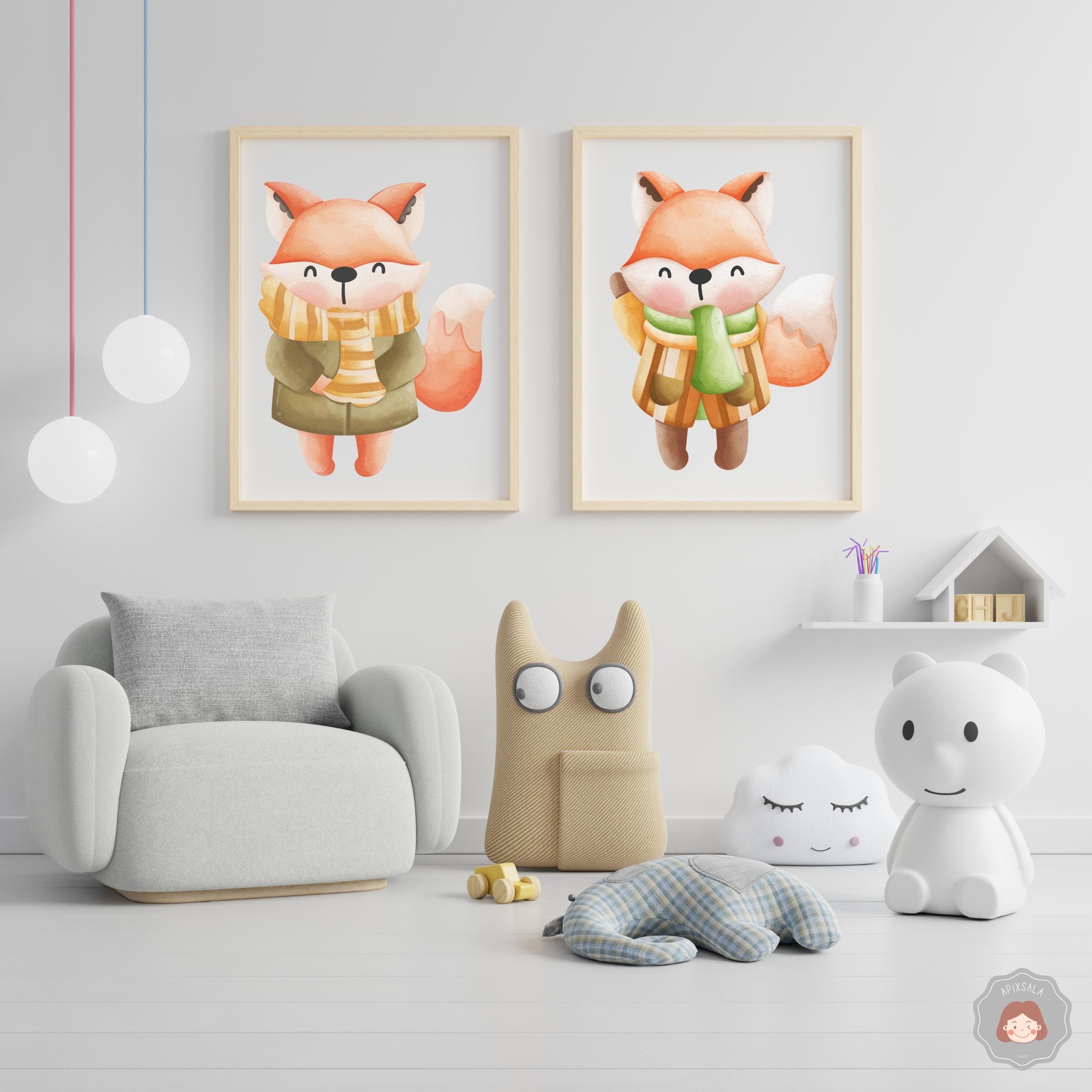 Watercolor Autumn Fox PNG Clipart Bundle, Fall Fox PNG Clipart ...