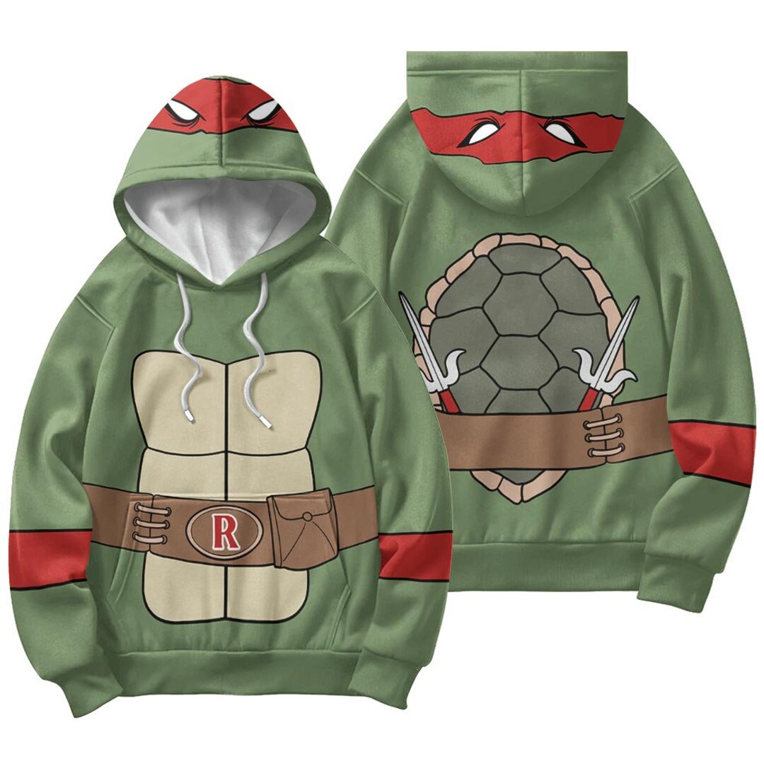 Turtle Raphael Costume Matching 3D Hoodie Family Matching - Etsy