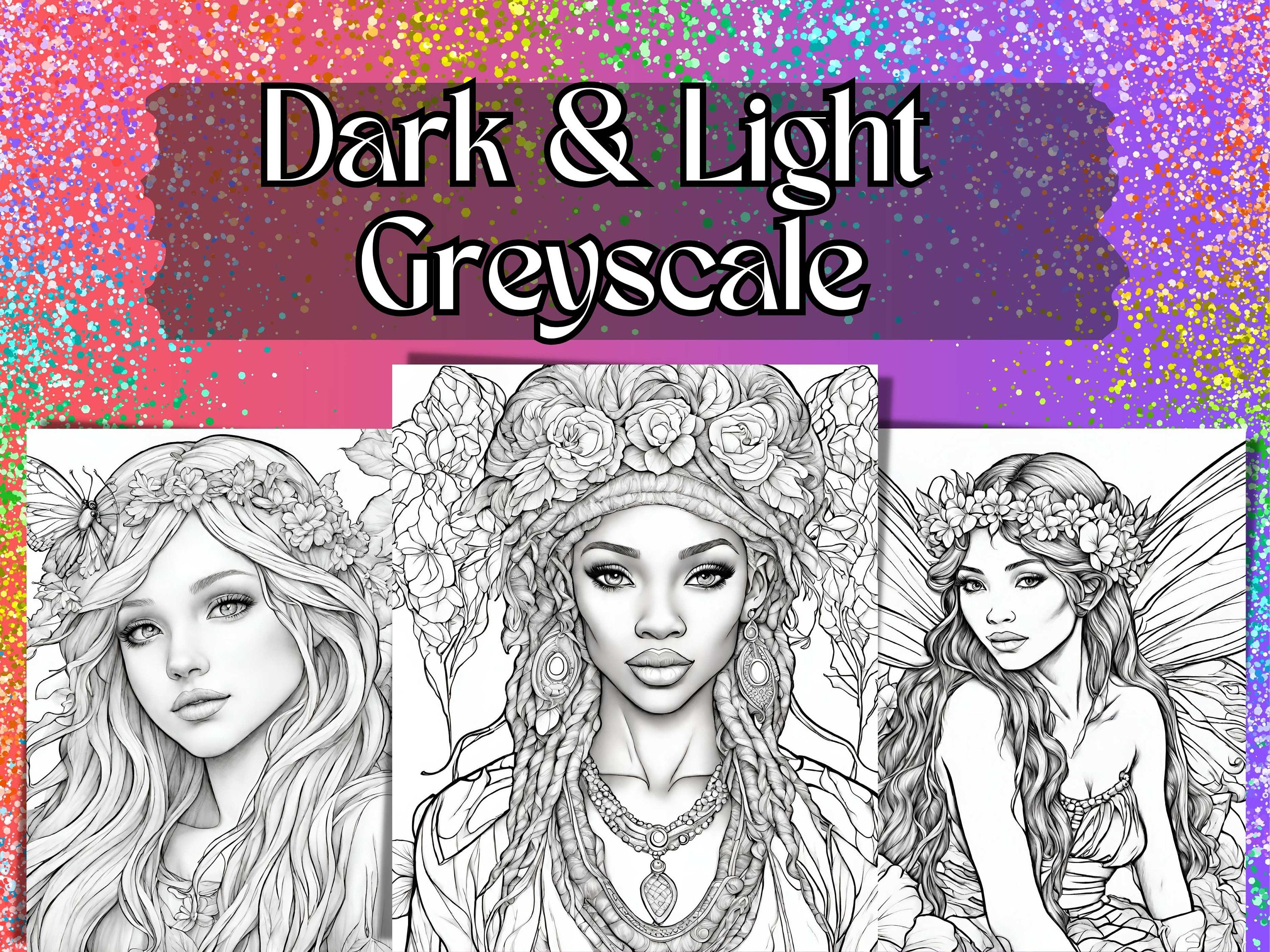 Fairy Realms of Diversity, Multi Racial Faires, Printable Coloring ...