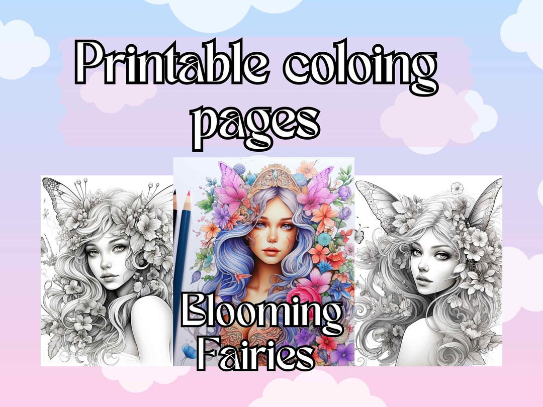 Enchanted Forest: A Fairy Coloring Adventure, Printable Fairy Coloring ...