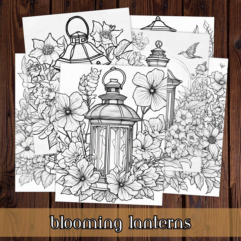 52 Flower Coloring Pages, Bundled Item, Instant Download, Enchanted ...