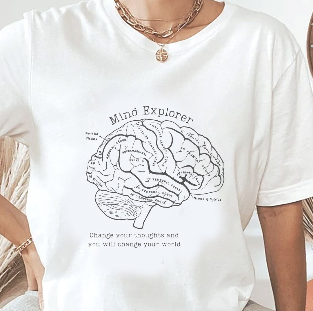 Brain Anatomy Shirt, Funny Nurse Shirts, Psychologist Shirt, Mental ...
