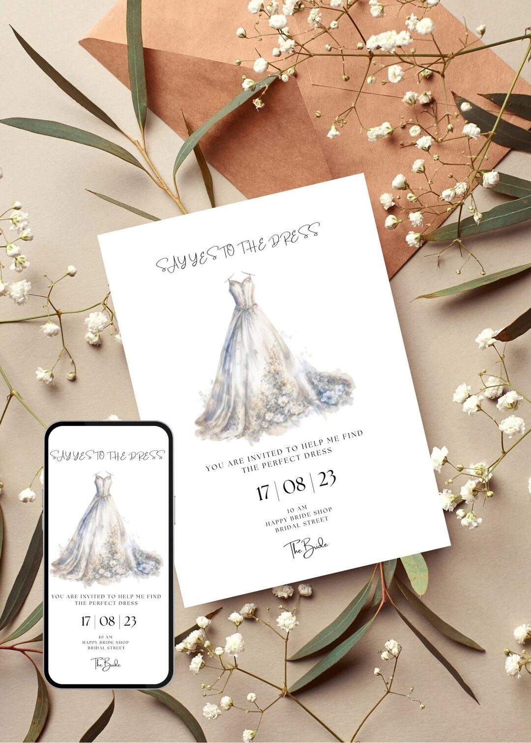 Say Yes to the Dress Bridal Shopping Invitation - Etsy