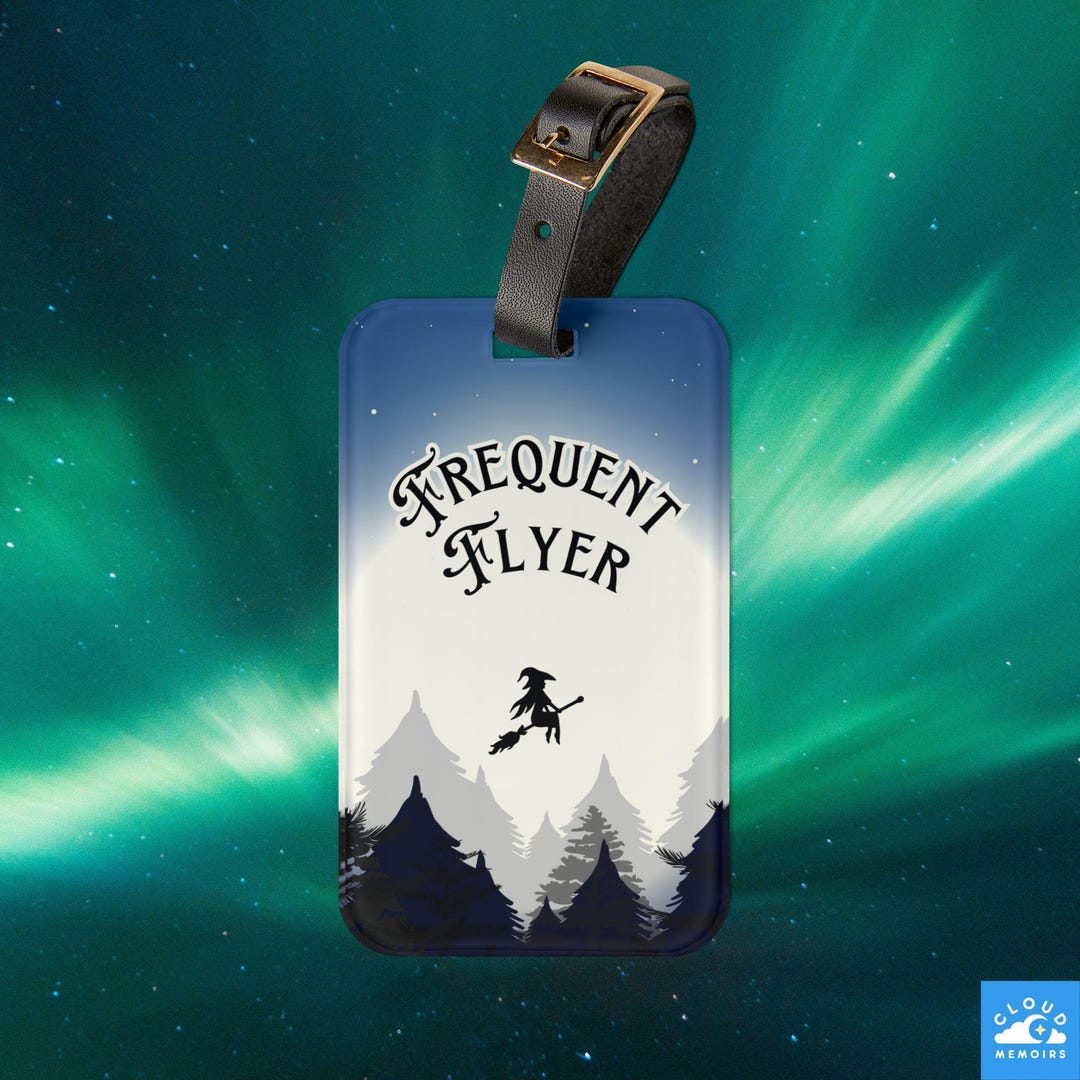 Frequent Flyer Wicked Witch Luggage Tag, Flying Witch Luggage Tag ...