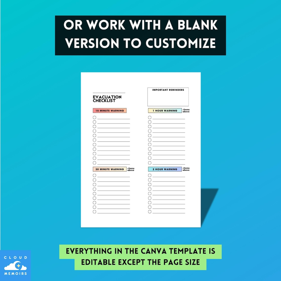 Emergency Evacuation Checklist Templates: Fire Flood Earthquake ...