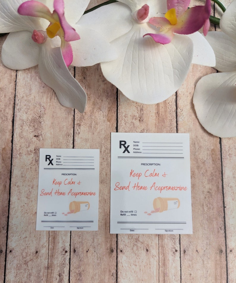 Prescription Pad Doctor Note Sticker, Keep Calm Acepromazine - Etsy