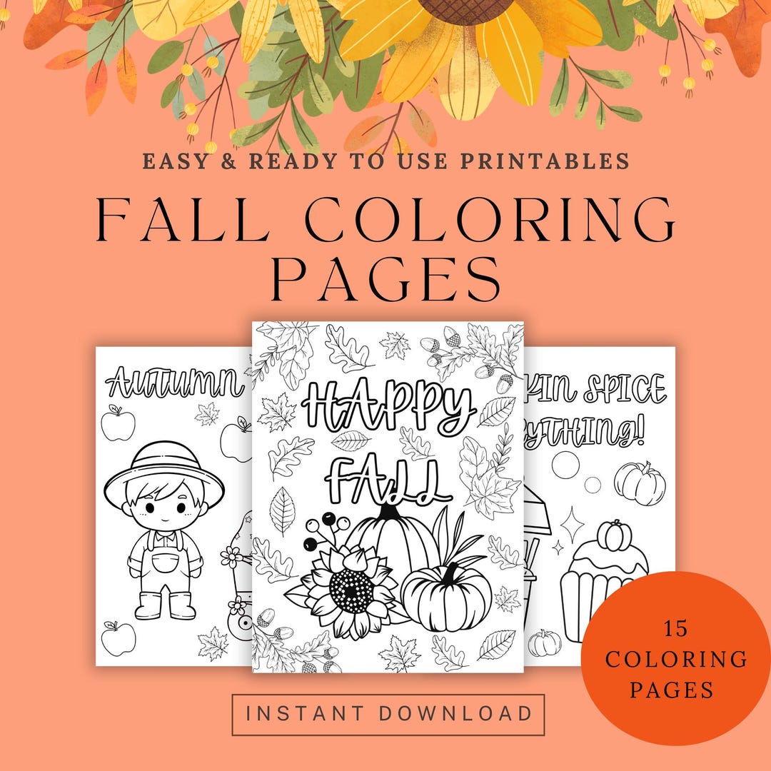 Fall Coloring Pages, Autumn Coloring Pages, Autumn Coloring Sheets ...