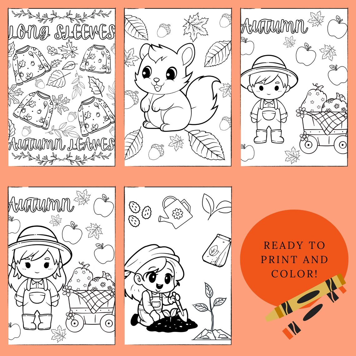 Fall Coloring Pages, Autumn Coloring Pages, Autumn Coloring Sheets ...