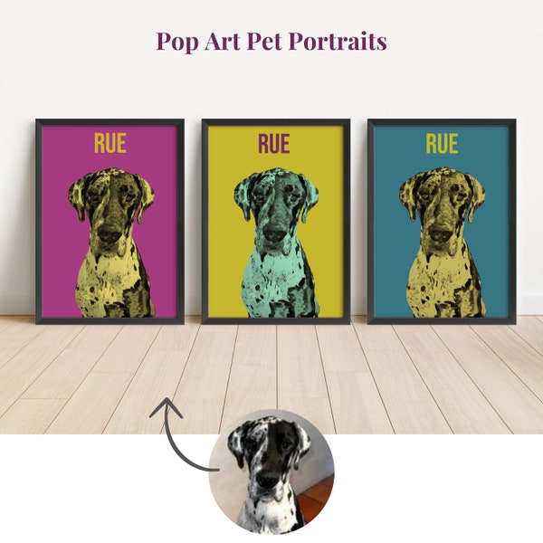 Pop Art Pet Portrait - Etsy