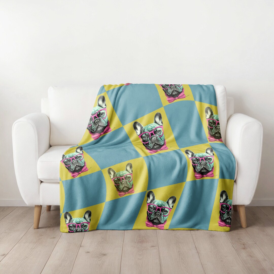 Frenchie Dog Blanket Frenchie Dog Throw Unique Gift for Frenchie Dog ...
