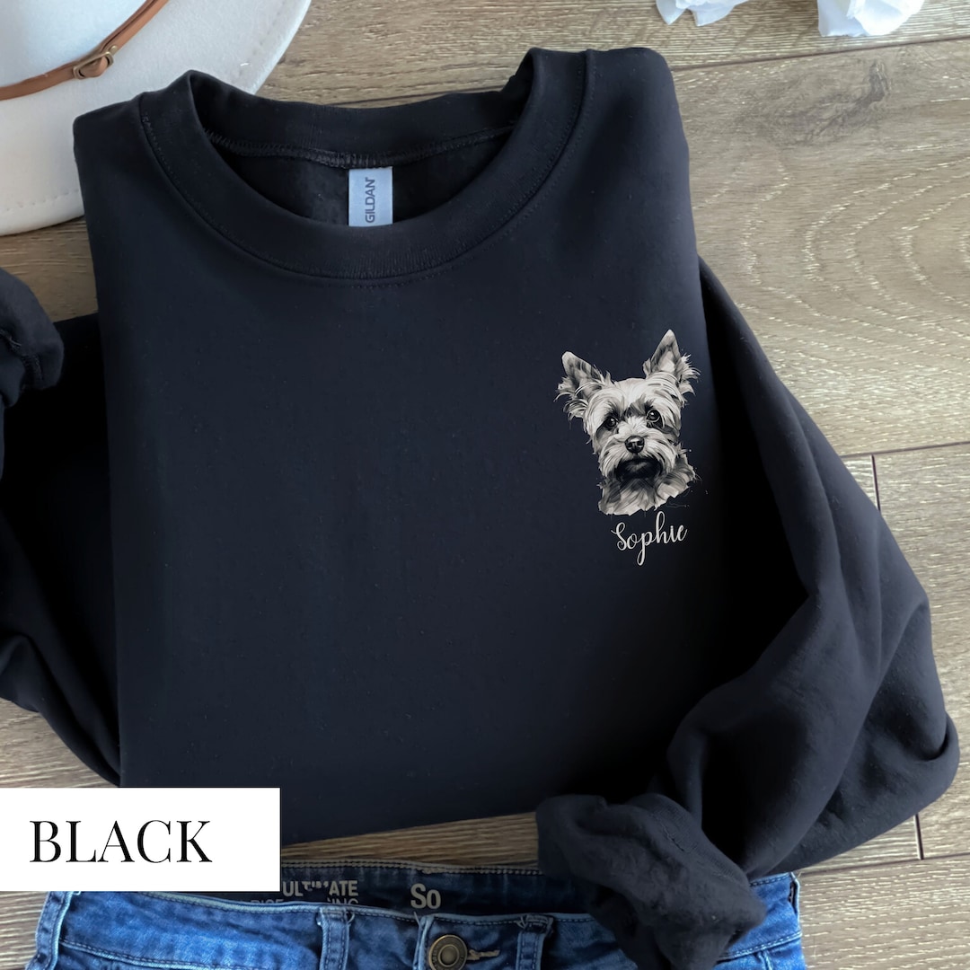 Personalised Dog Pocket Shirt, Custom Dog Pocket Shirt, Yorkie Lover ...