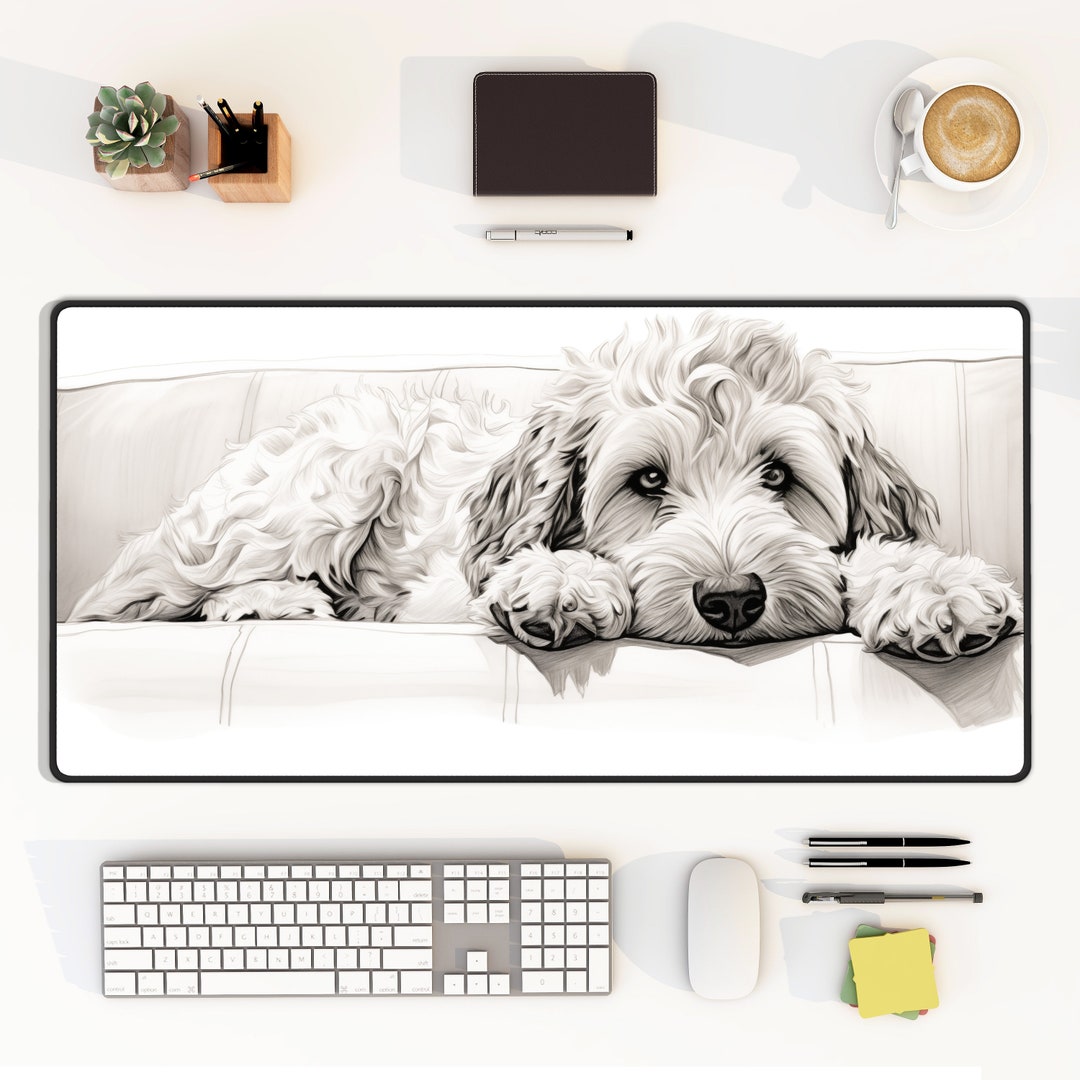 Goldendoodle Desk Mat Gift for Doodle Dog Mom Gift for Goldendoodle Dog ...