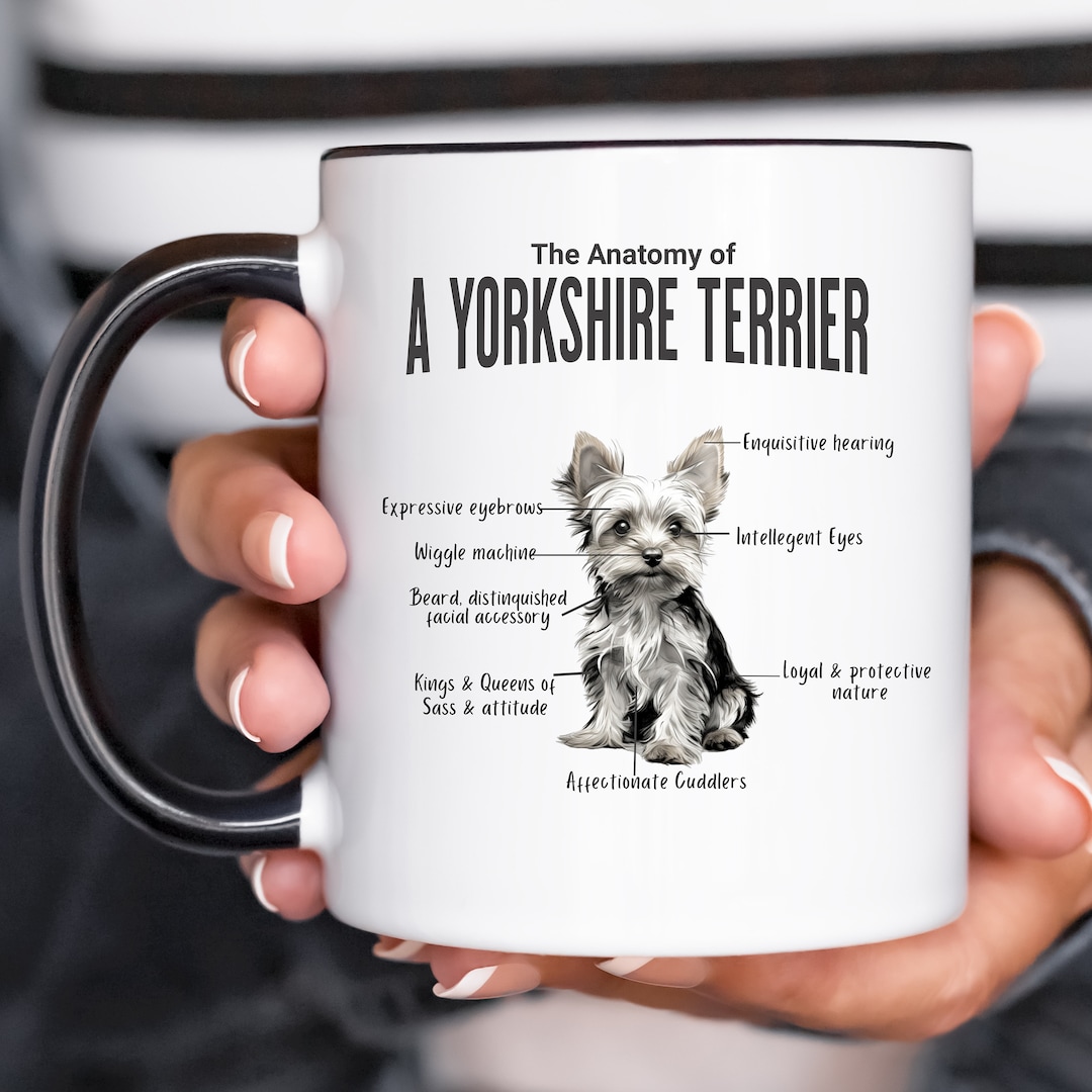 Yorkie Anatomy Mug Gift Idea for Dog Lovers Gift for Yorkie Dog Owner ...