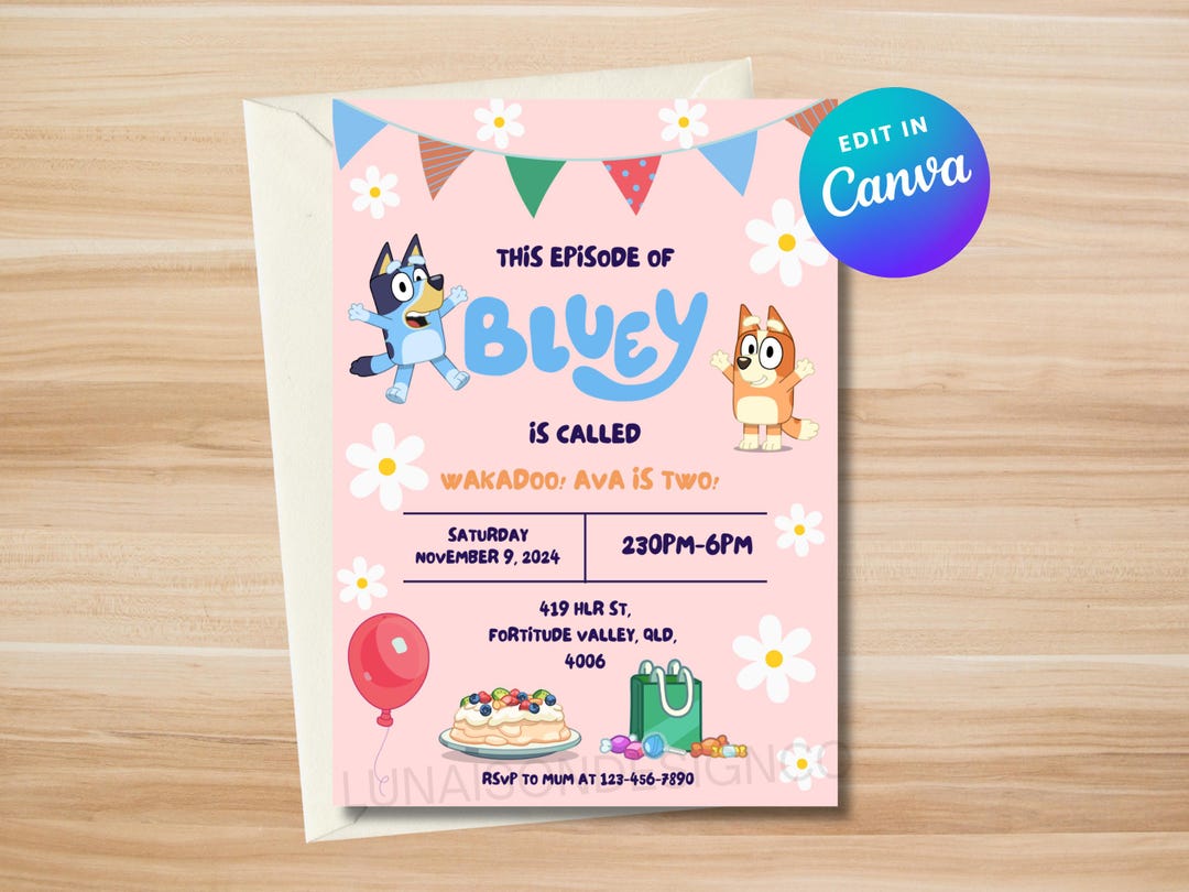 Pink Birthday Party Invitation Template Party Invitation Digital Party ...
