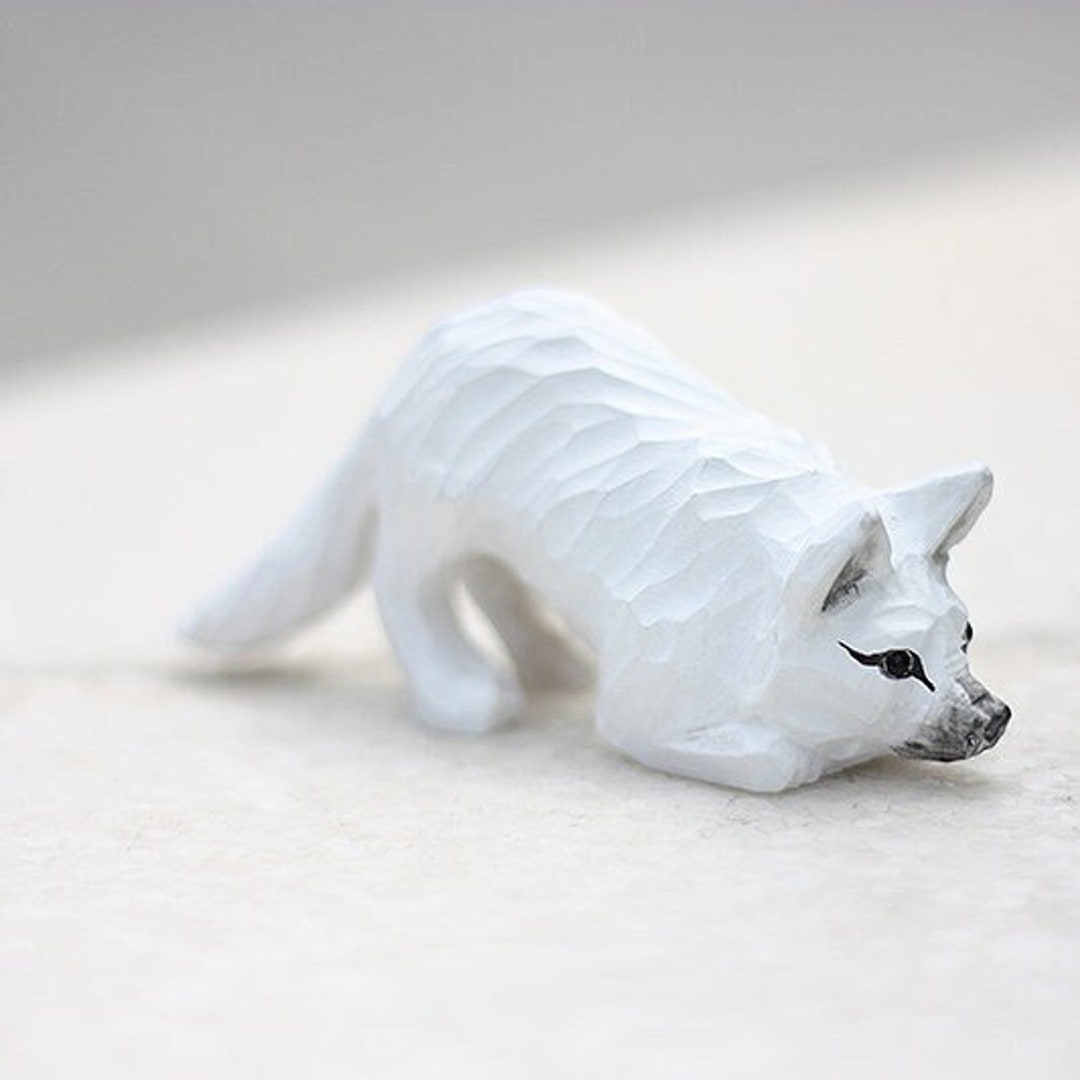 Different Styles of Foxes Arctic Fox Statues Yellow Fox - Etsy
