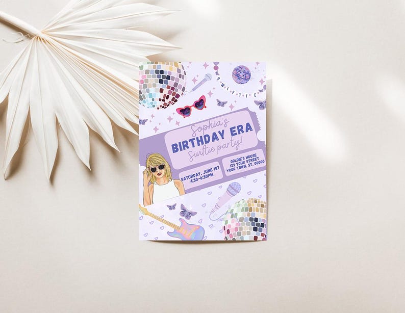 The Eras Tour Birthday Party, Printable Swifties Birthday Digital ...