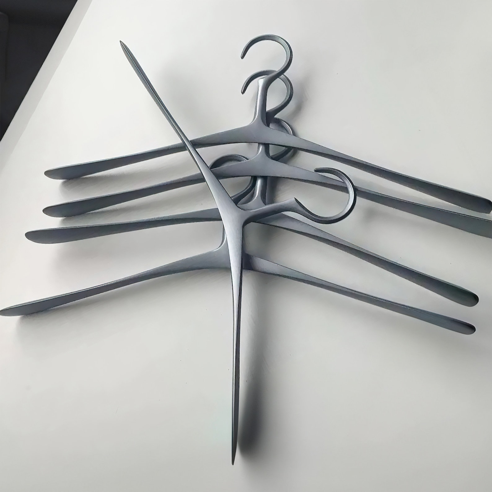 Aluminium Clothes Hangers ,smooth Matte Metal Coat Hangers , Wardrobe ...