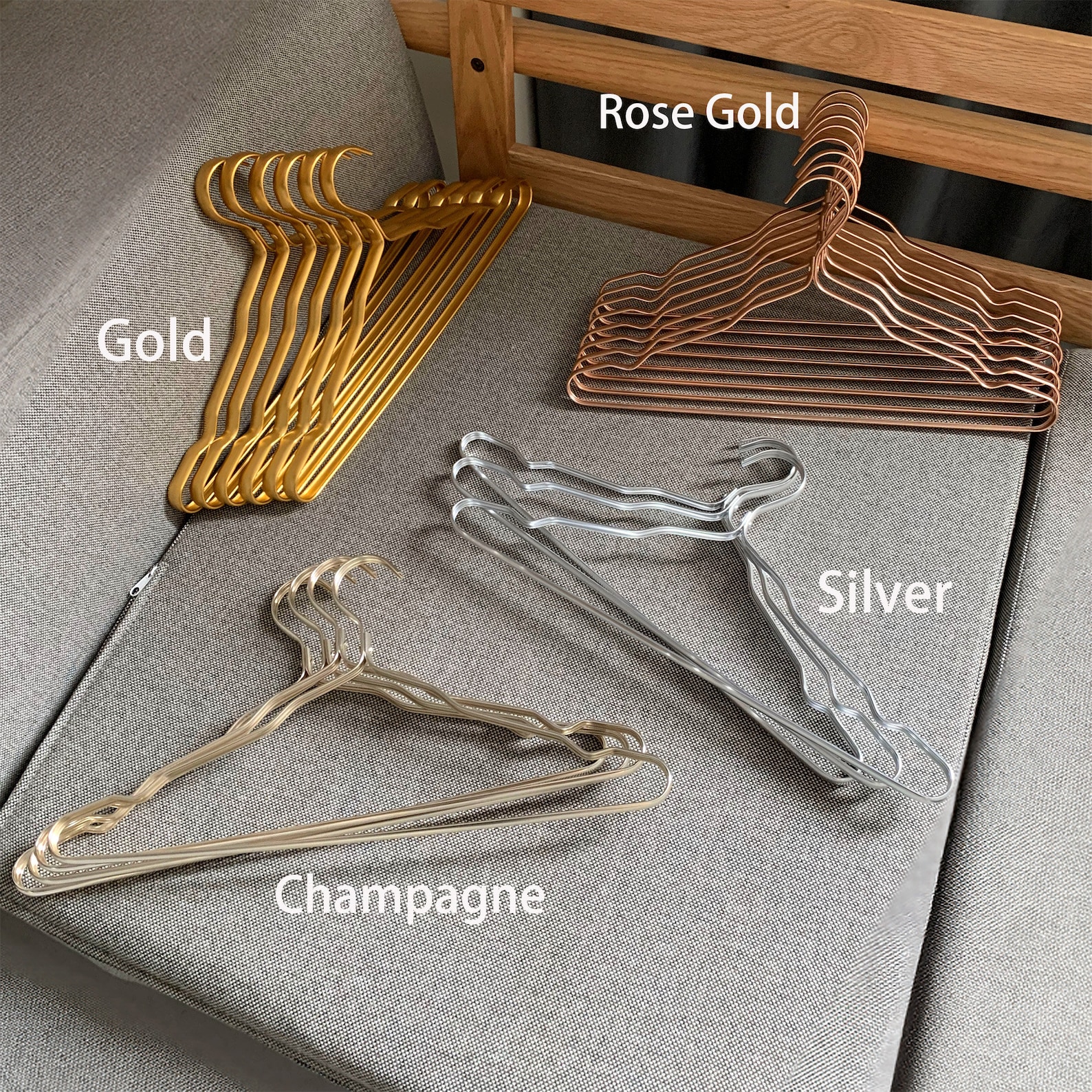 10 PCS Metal Clothes Hangers ,aluminium Anti-slip Coat Hangers Drying ...