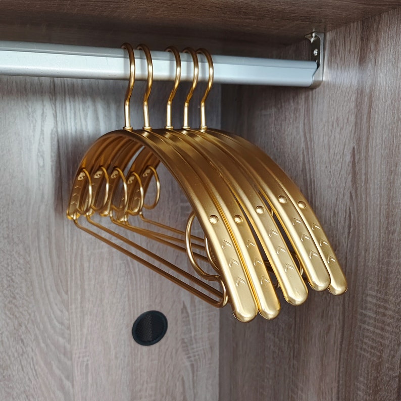 Gold Aluminum Alloy Coat Hangers: Heavy Duty Suit Hangers (5/10 PCS) - Etsy