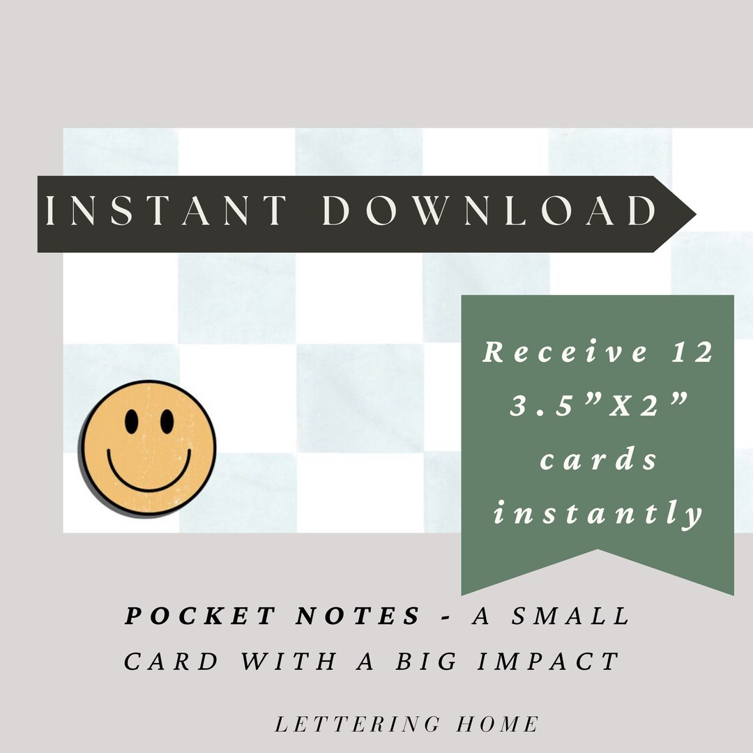 Digital Checkered Card, Checkered Smiley Face Card, Digital Smiley Face ...