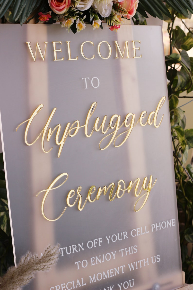 Unplugged Wedding Sign - Unplugged Ceremony Sign - Pick a Seat Not a ...