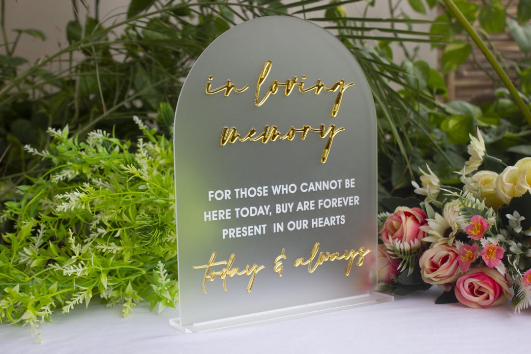 In Loving Memory Wedding Table Sign, Wedding Small Table Sign - Etsy