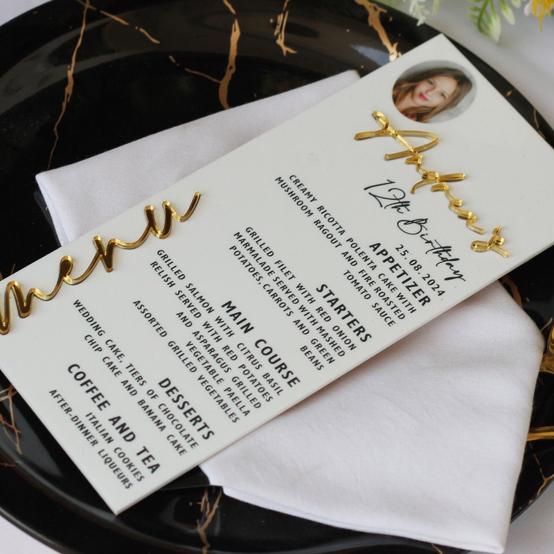 Personalized Menu Cards - Etsy