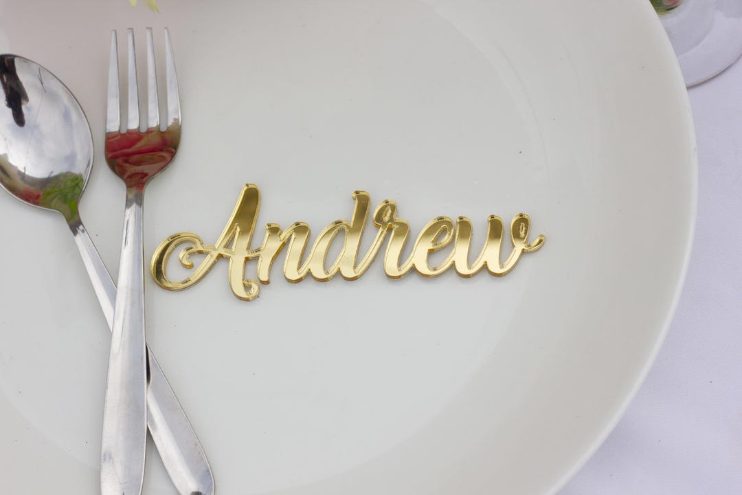 Place Card, Acrylic Name Place Card, Guest Name Place Card, Dinner ...